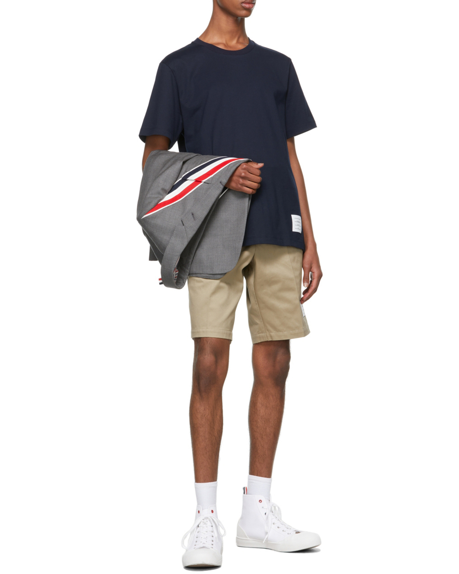 THOM BROWNE Thom Browne Logo Patch Crewneck T-Shirt